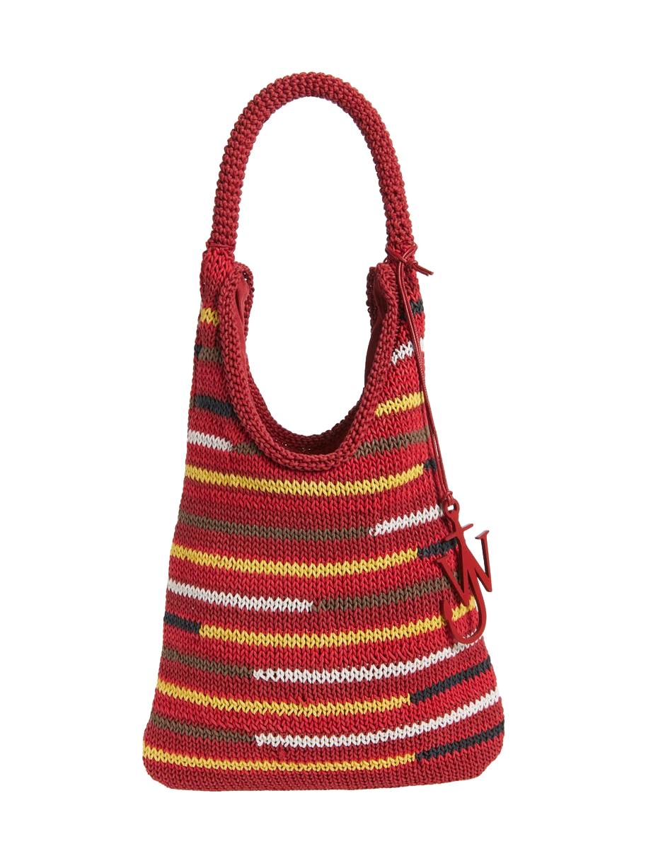 JW ANDERSON Knit Hobo Bag with Anchor-Logo Charm